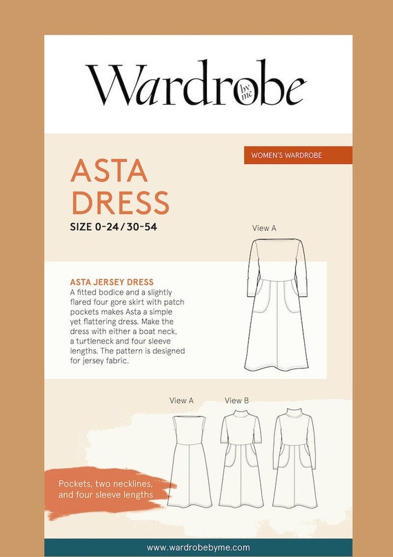 Wardrobe by Me Paper Sewing Pattern: Asta Dress | Etsy UK