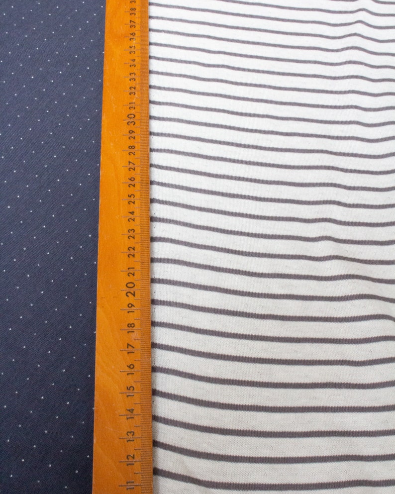 Organic Cotton Double-faced Interlock Jersey in Navy Blue and - Etsy UK