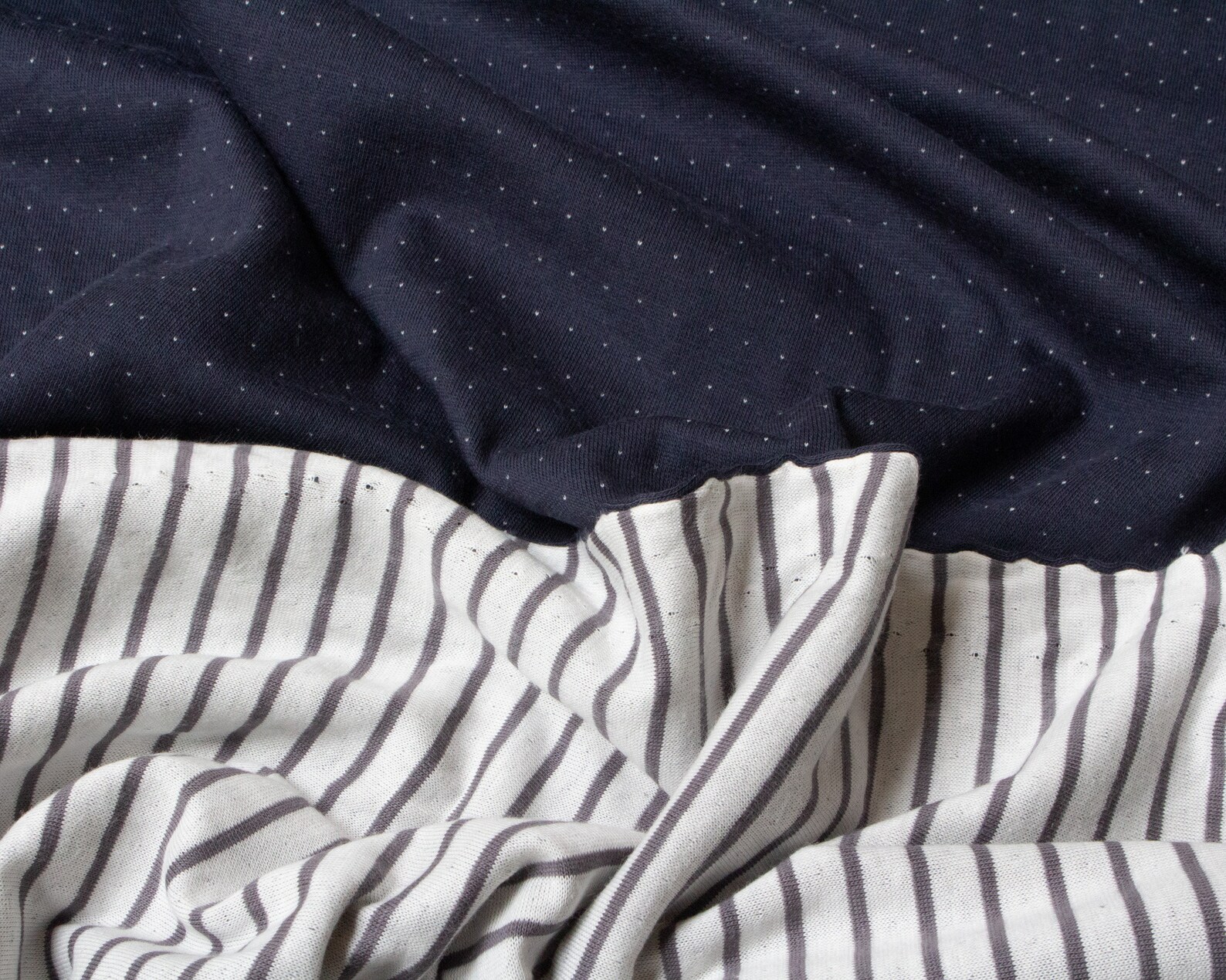 Organic Cotton Double-faced Interlock Jersey in Navy Blue and - Etsy UK