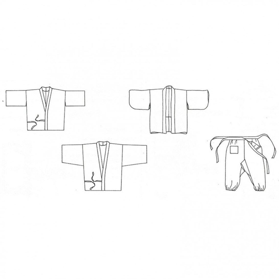 Folkwear Paper Sewing Pattern: Japanese Field Clothing No. 112 | Etsy