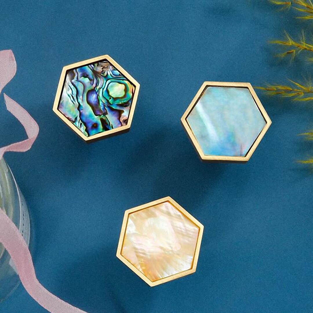 Hexagonal Drawer Handles Knobs Cabinet Knobs Pull Wardrobe Door Handle ...