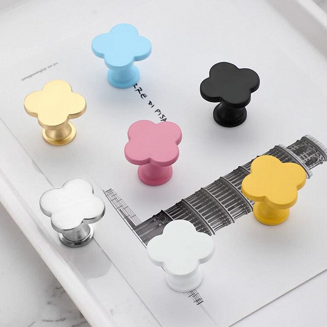 Four Leaf Clover Knobs Pulls Colorful Handles Pull Drawer Pull Handles ...