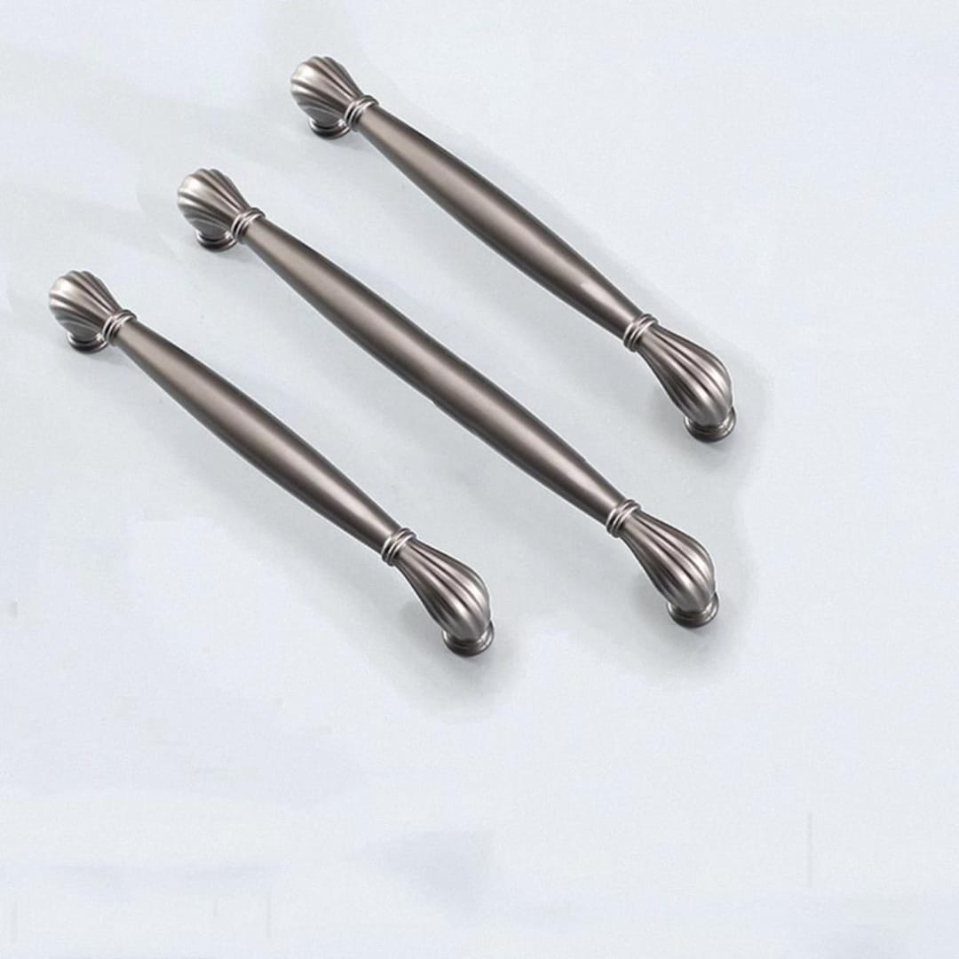 Extra Long Gray Pulls Handles Cabinet Pulls Handles Dresser Drawer ...