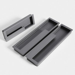 Slotted Embedded Concealed Handle Pulls Wardrobe Handles Knobs Zinc ...