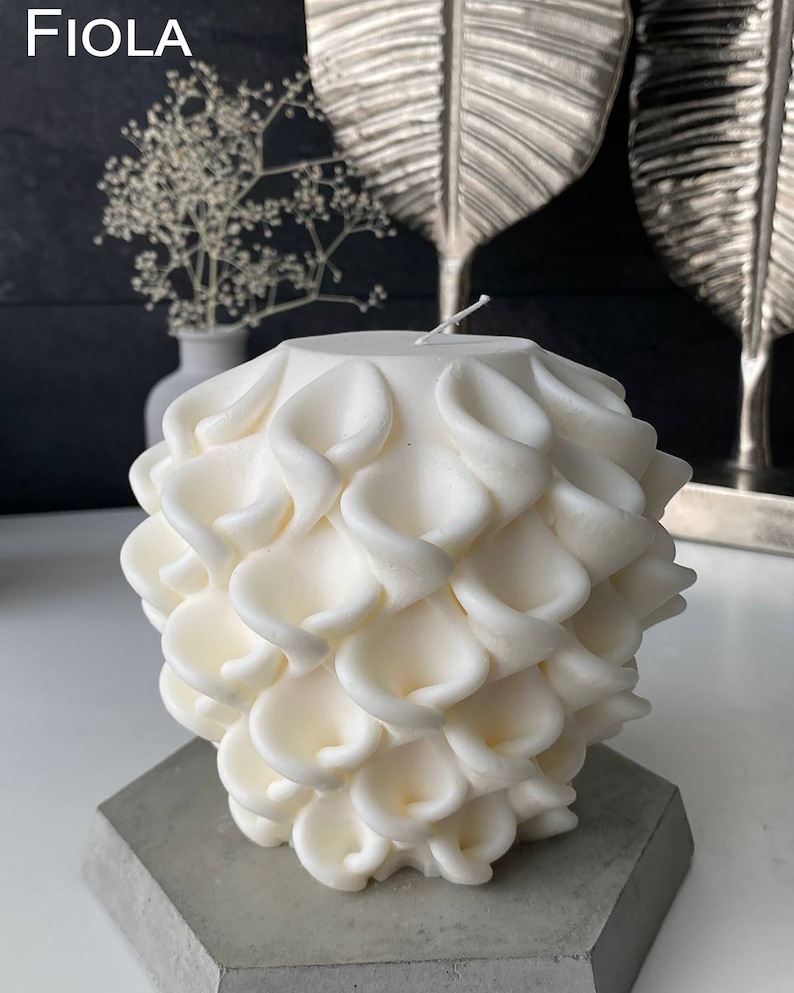 Modern Candles Set | Soy Candles Flowers | Gift Ideas | Sculpture ...