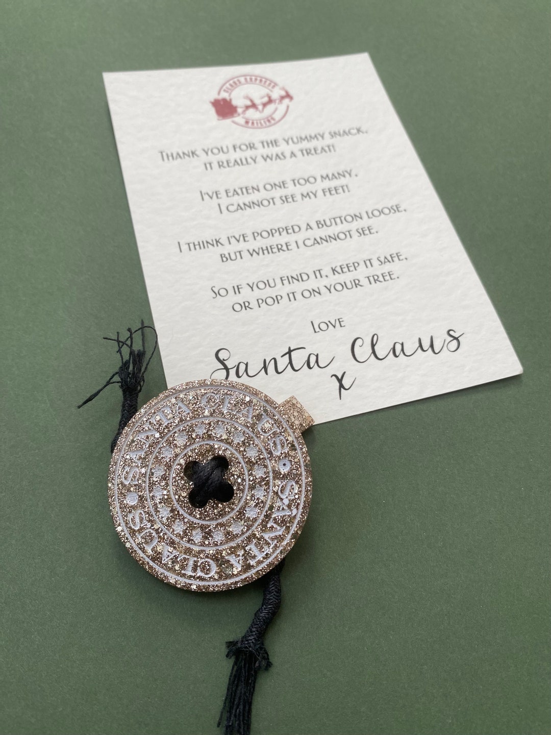 Santas /father Christmas Lost Button - Etsy