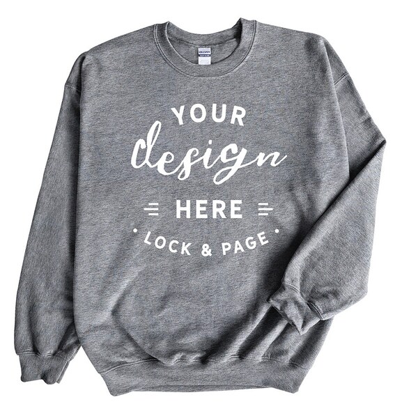 Gildan Graphite Heather Mockup - Etsy