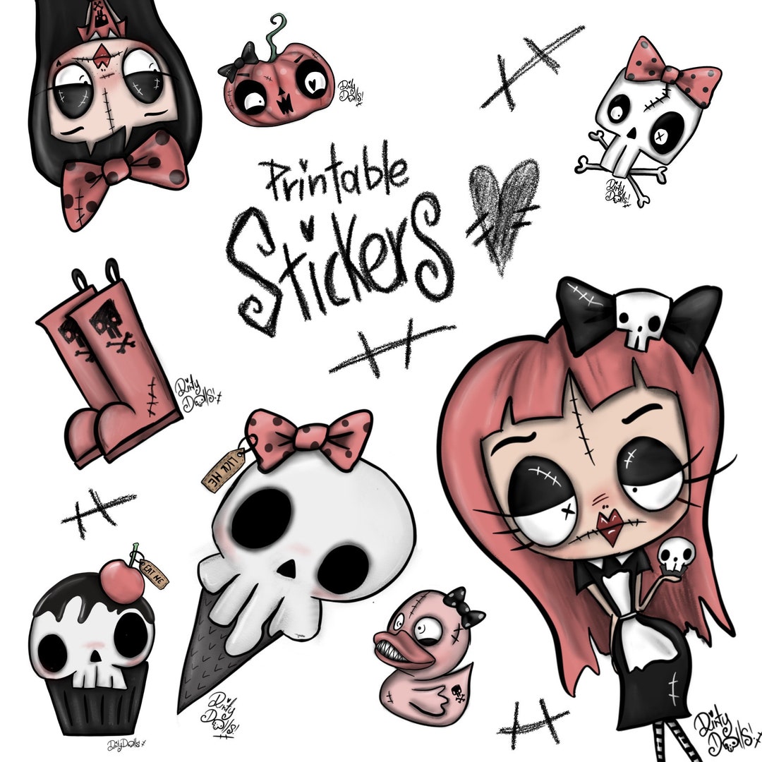Printable Stickers - Deadly Sweet - Etsy