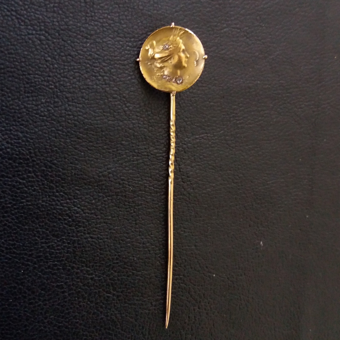 Épinglette en or Art nouveau avec diamants par Louis Rault - Etsy France