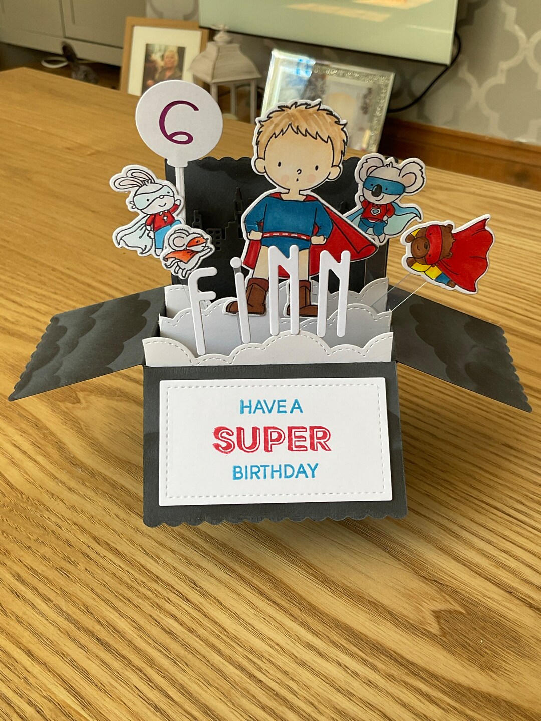 Super Boy Pop up Card - Etsy