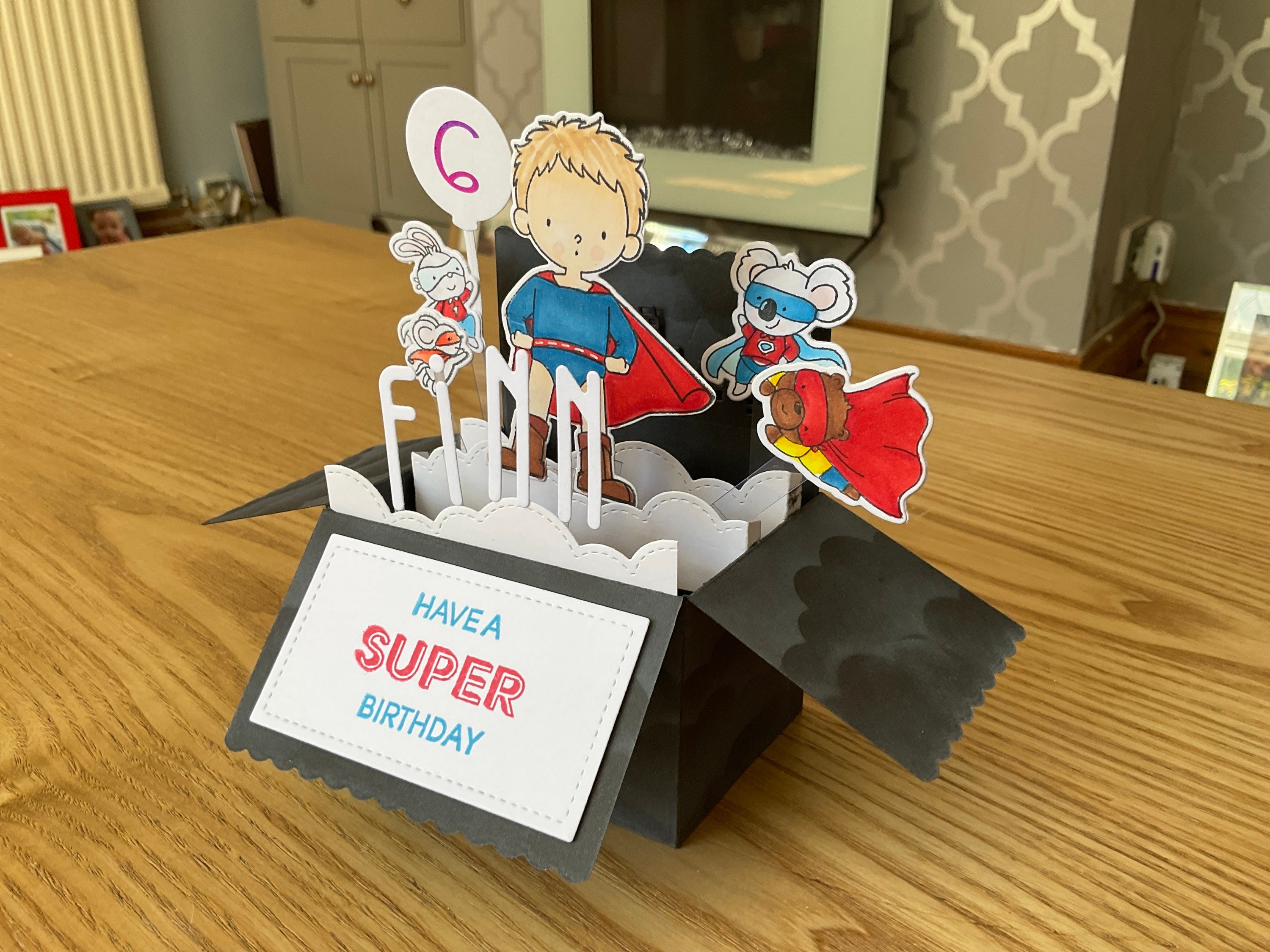 Super Boy Pop up Card - Etsy
