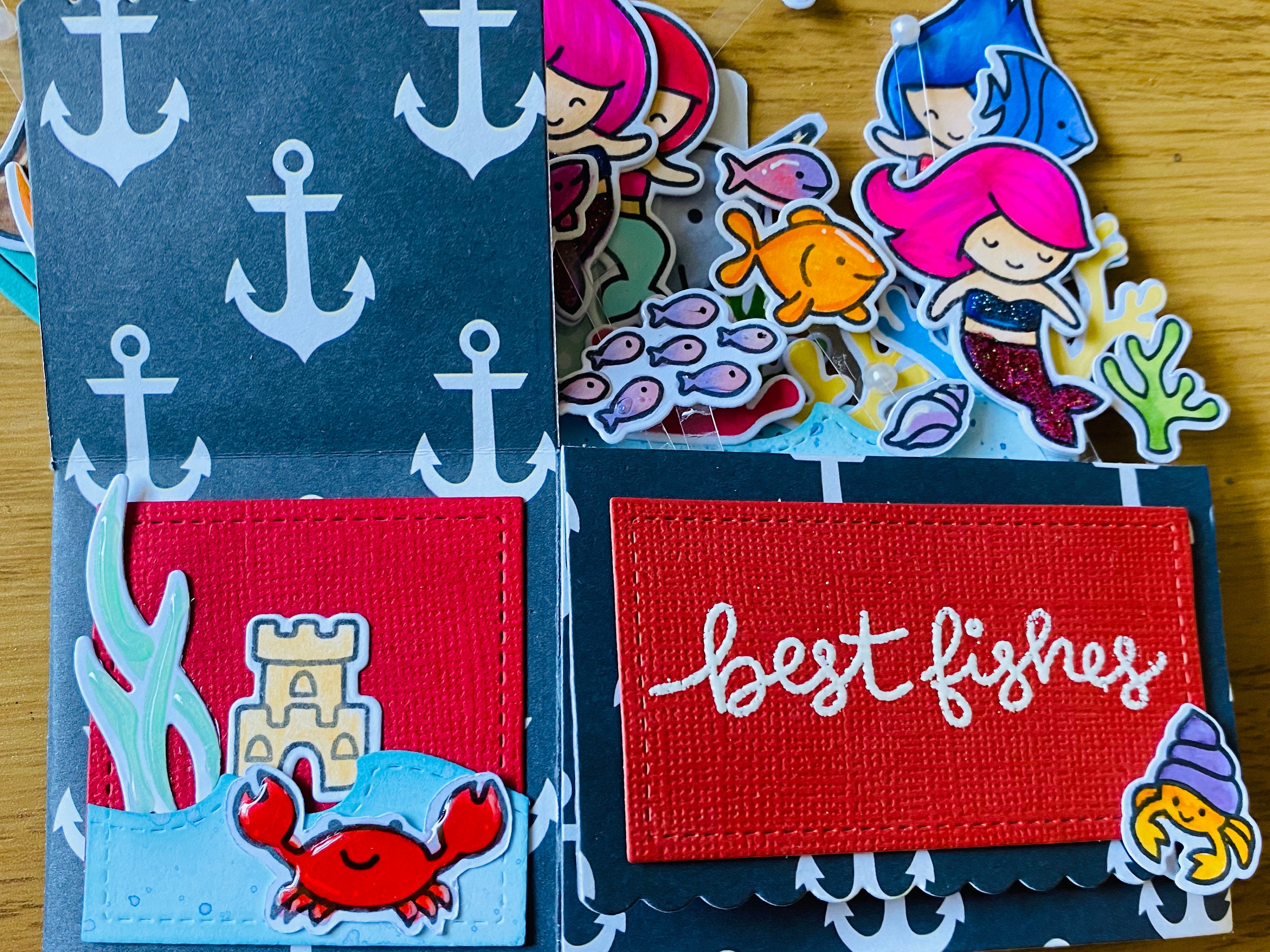 Under the sea pop up card | Etsy