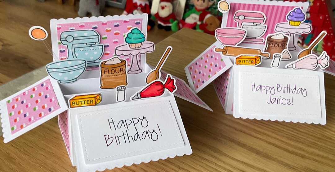 Baking Theme Pop up Box Cards - Etsy UK