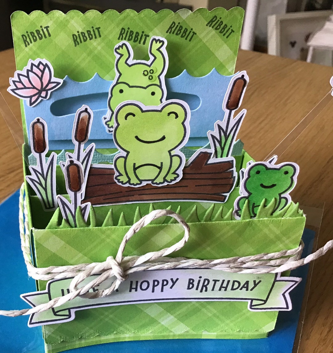 Interactive Pop up Froggy Card - Etsy UK