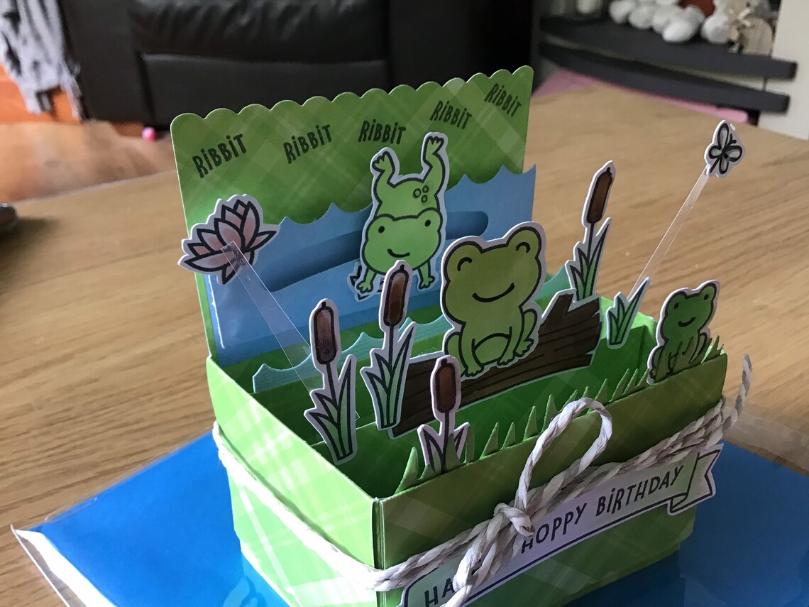 Interactive Pop up Froggy Card - Etsy UK