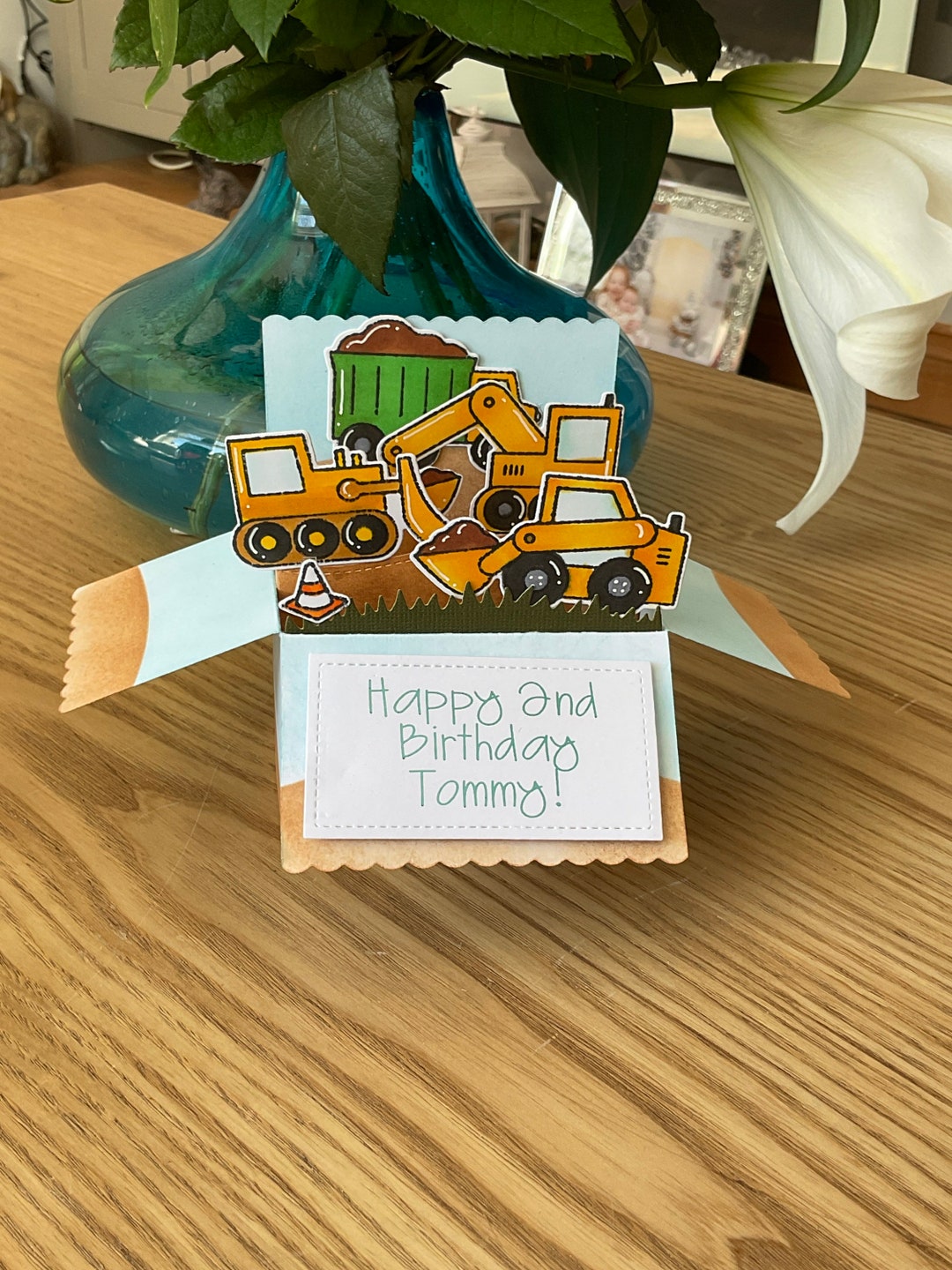 Diggers and Dumper Trucks Pop up Card - Etsy UK
