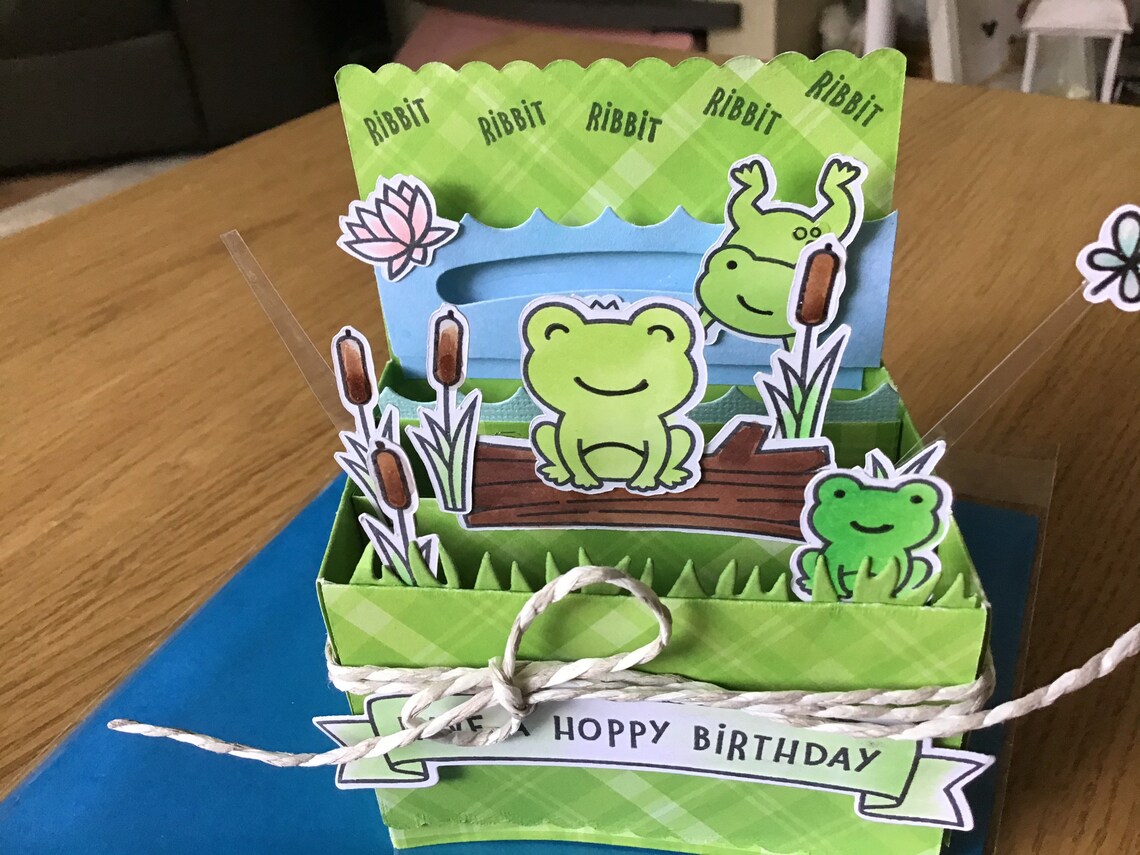 Interactive Pop up Froggy Card - Etsy UK