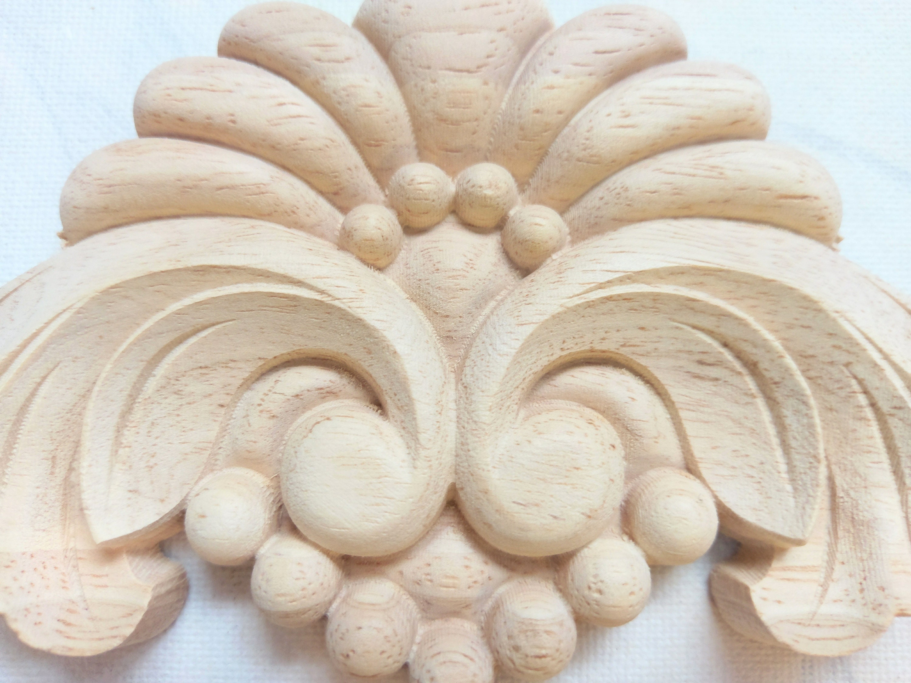 Longitudinal Scrolls, Wood Applique, Furniture Applique, Wood Onlay ...