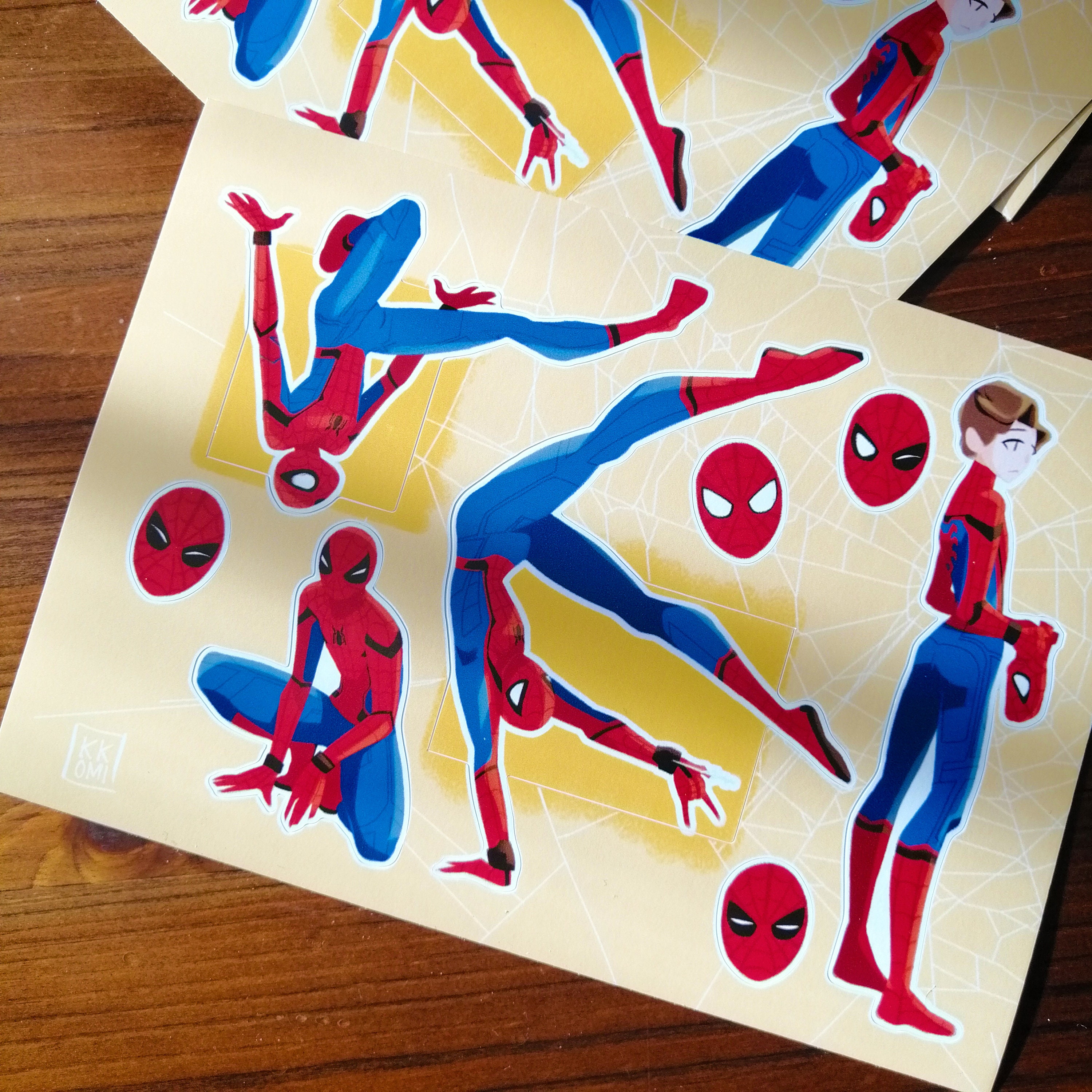 Spider-man Sheet Sticker Marvel Sticker Comic Sticker A6 - Etsy