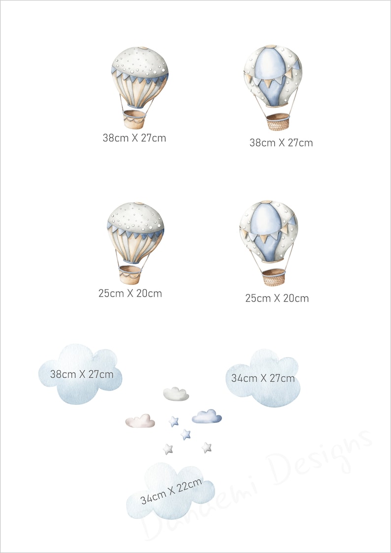 Hot Air Balloon Decal Fabric Wall Decal Wall Sticker - Etsy Australia