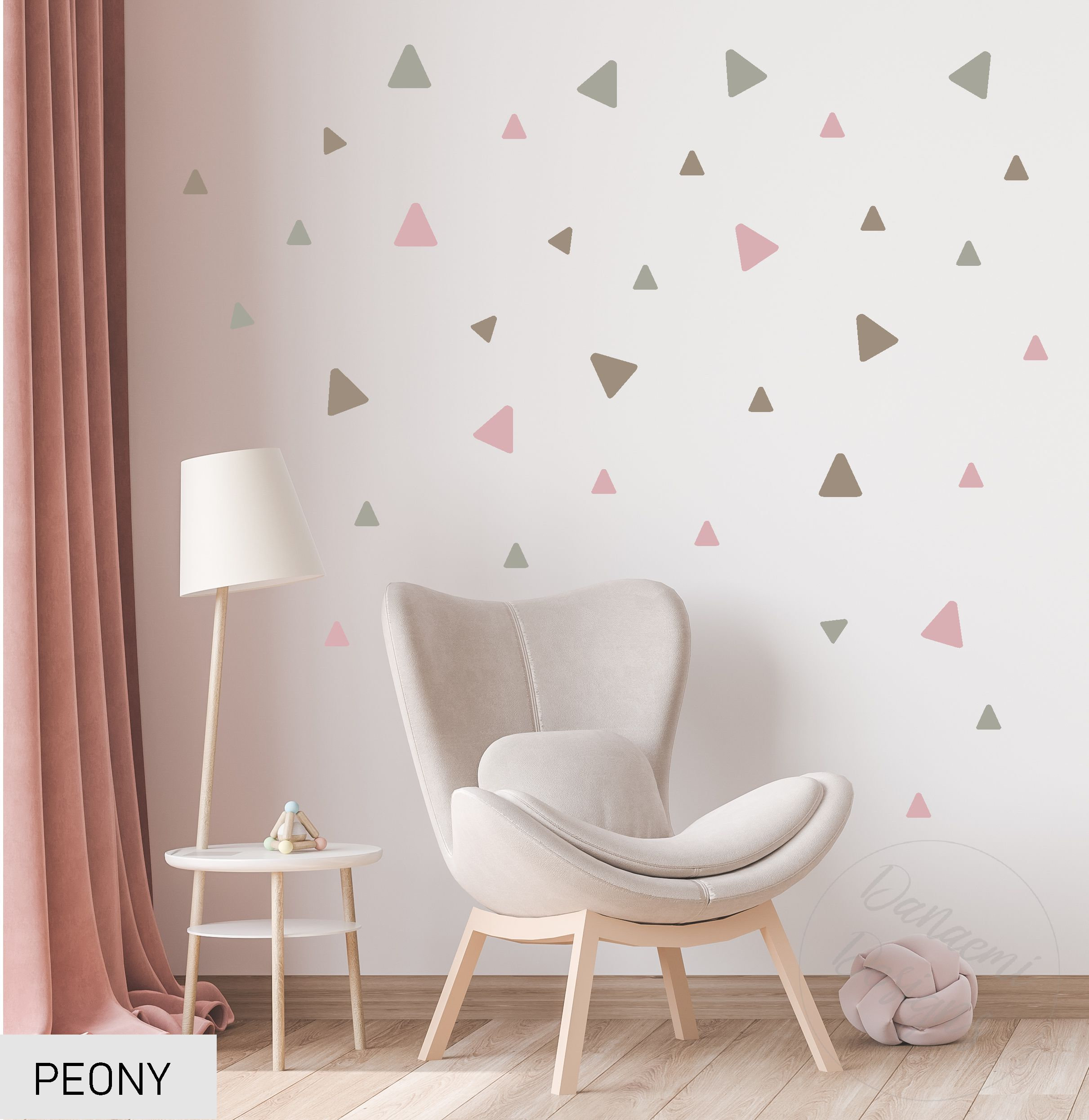 Wall Decal Triangles Wall Decal Rounded Triangles Decal - Etsy UK