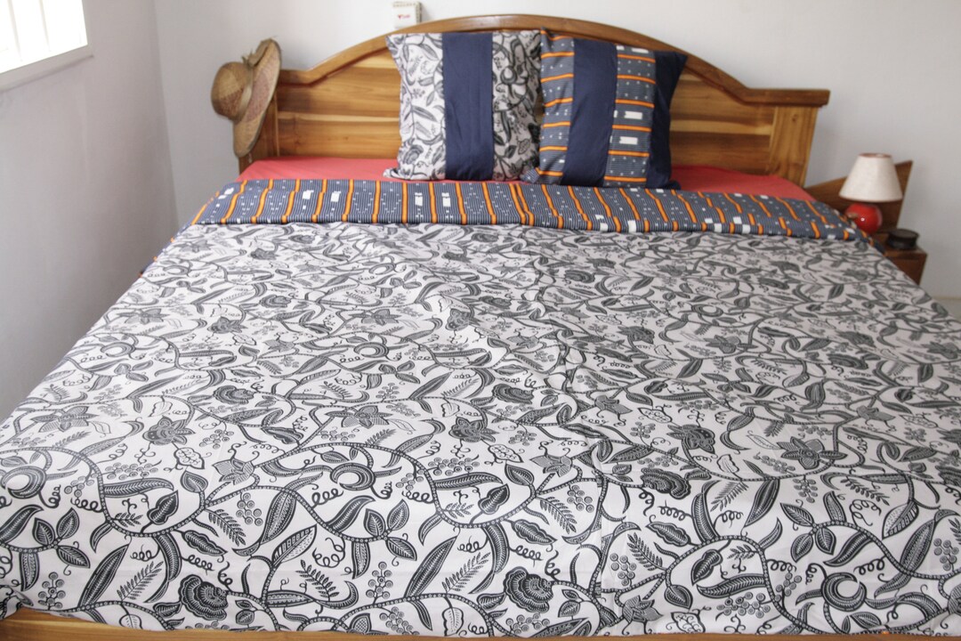 VEKPO / YAM Reversible Bed Set duvet Cover and 2 Pillowcases Ankara ...