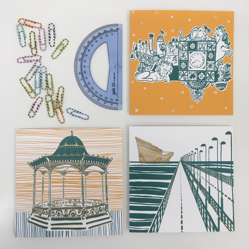 The Wellgate Clock Greetings Card / Clock Illustration / Dundee ...