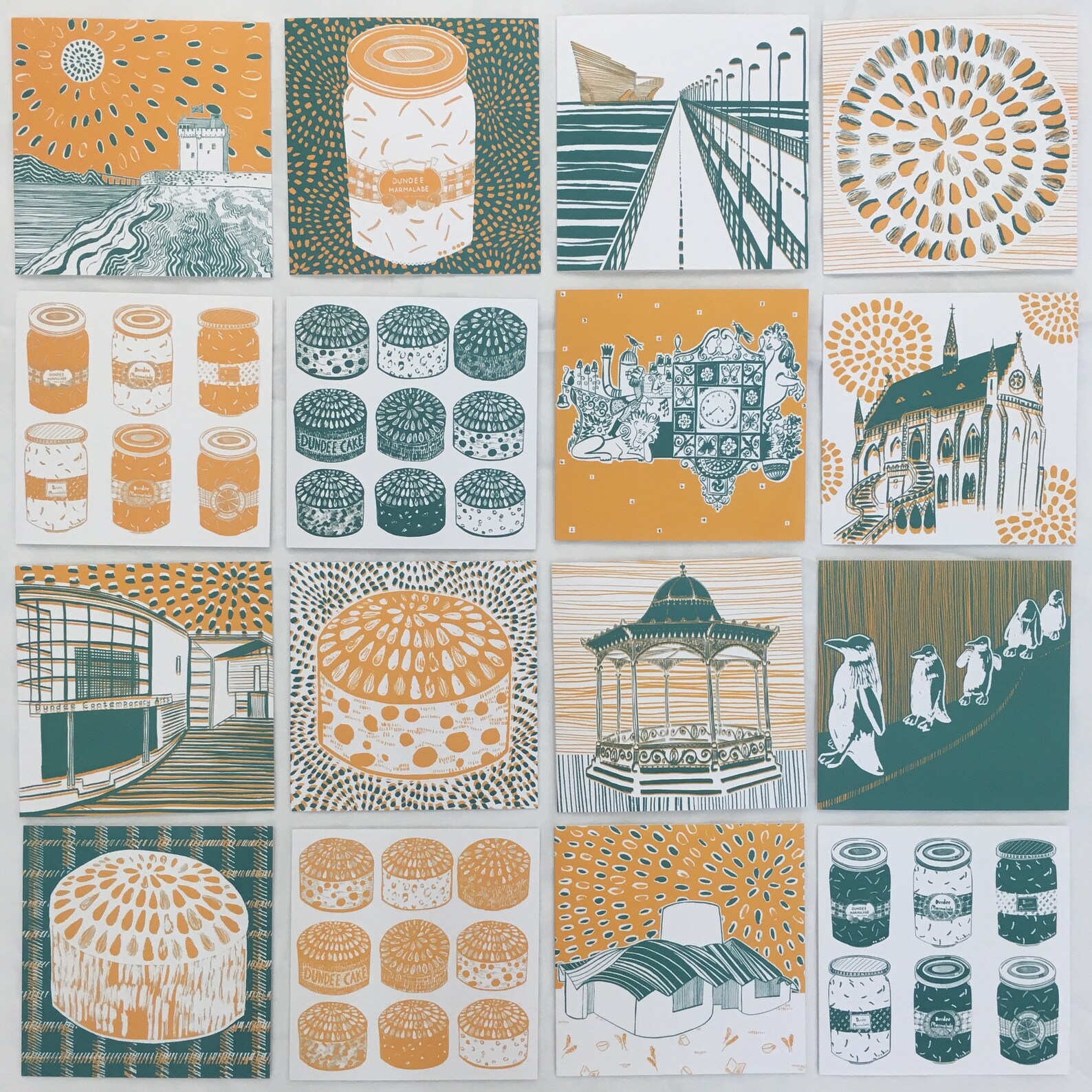 The Wellgate Clock Greetings Card / Clock Illustration / Dundee ...