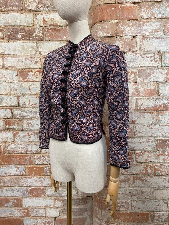 Quilted Vintage Phool Jacket Indian Block Print Cotto… - Gem