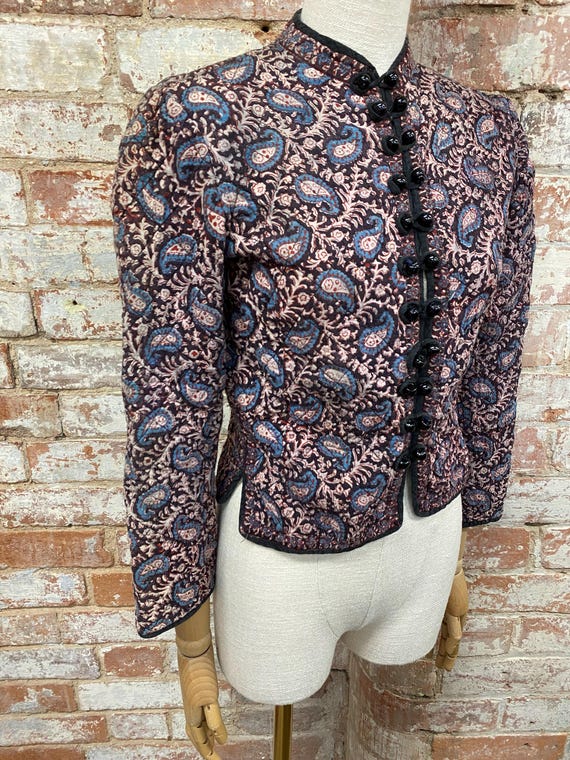 Quilted Vintage Phool Jacket Indian Block Print Cotto… - Gem