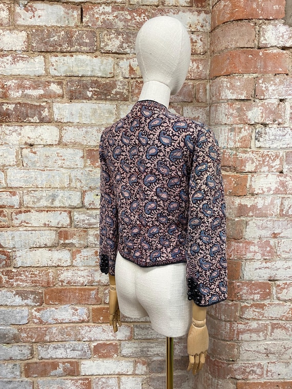 Quilted Vintage Phool Jacket Indian Block Print Cotto… - Gem