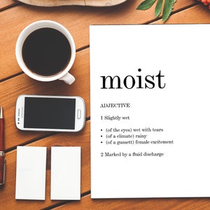 Moist Dictionary Meaningrude Cardcrude Cardinsultinsulting - Etsy