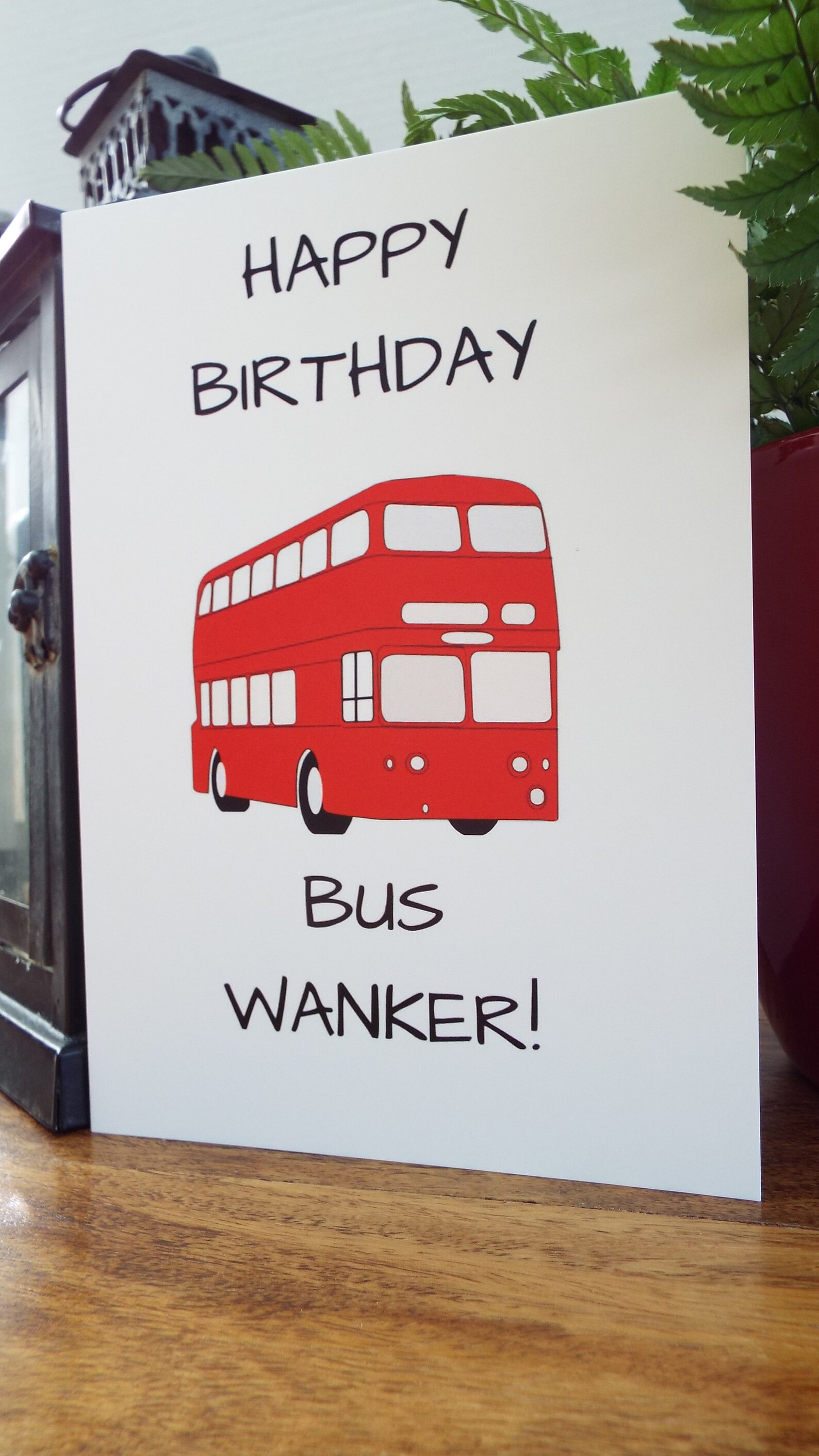 Happy Birthday Bus Wankerbuswankerrude Birthday Cardfunny - Etsy