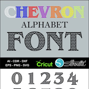 Buy 2 Get 1 Free, Chevron Monogram Alphabet Font, Ai, CDR, Eps, SVG ...