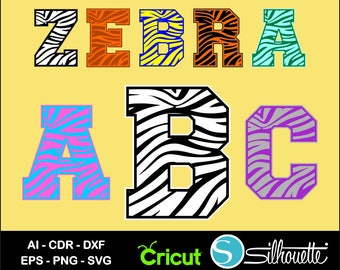 Zebra letters | Etsy