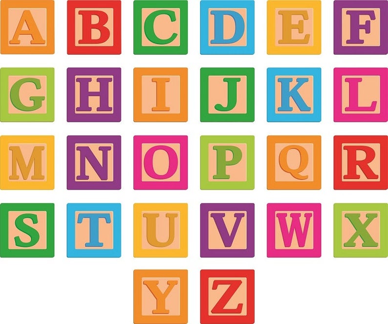 Buy 2 Get 1 Free, Blocks Letters Alphabet, Ai, CDR, Eps, SVG, DXF, Png ...