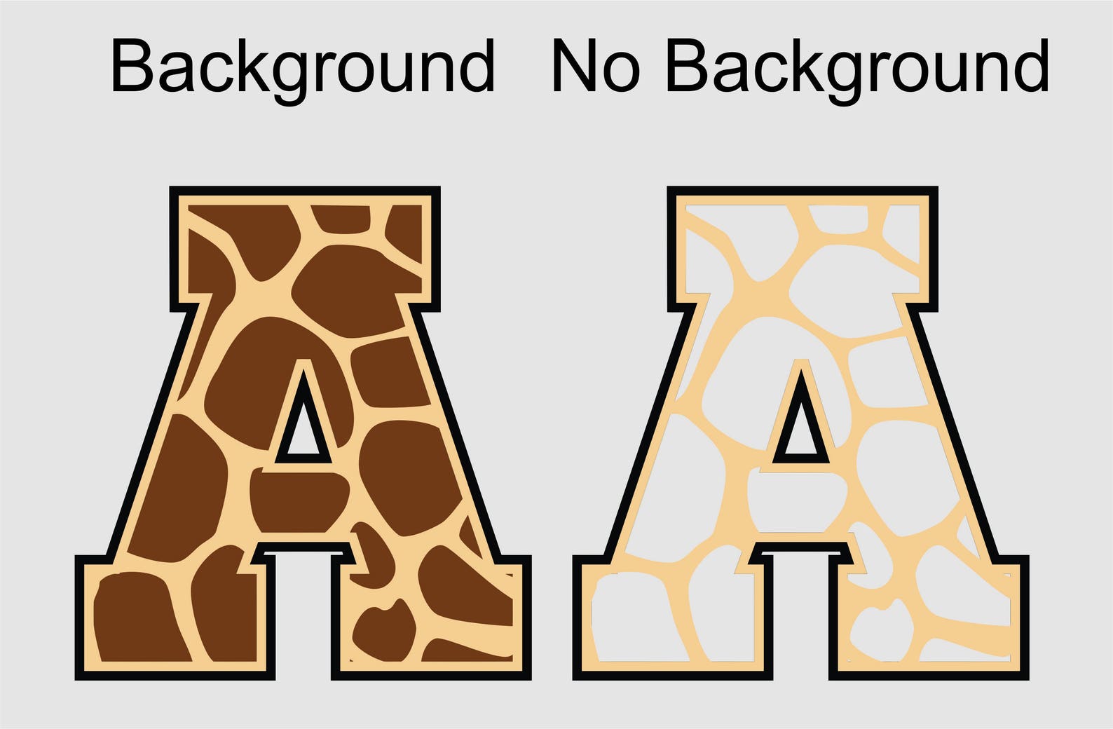 Buy 2 Get 1 Free, Giraffe Alphabet Font, Ai, CDR, Eps, SVG, Dxf ...