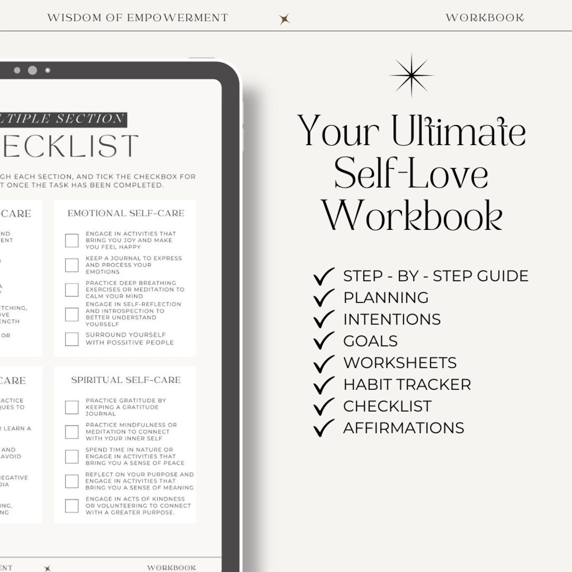 Wellness Self-care E-book Workbook Digital Coaching Shadow Work Self ...