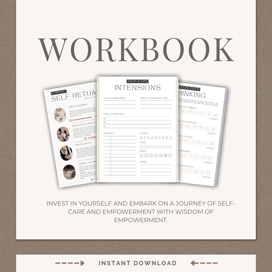 Wellness Self-care E-book Workbook Digital Coaching Shadow Work Self ...