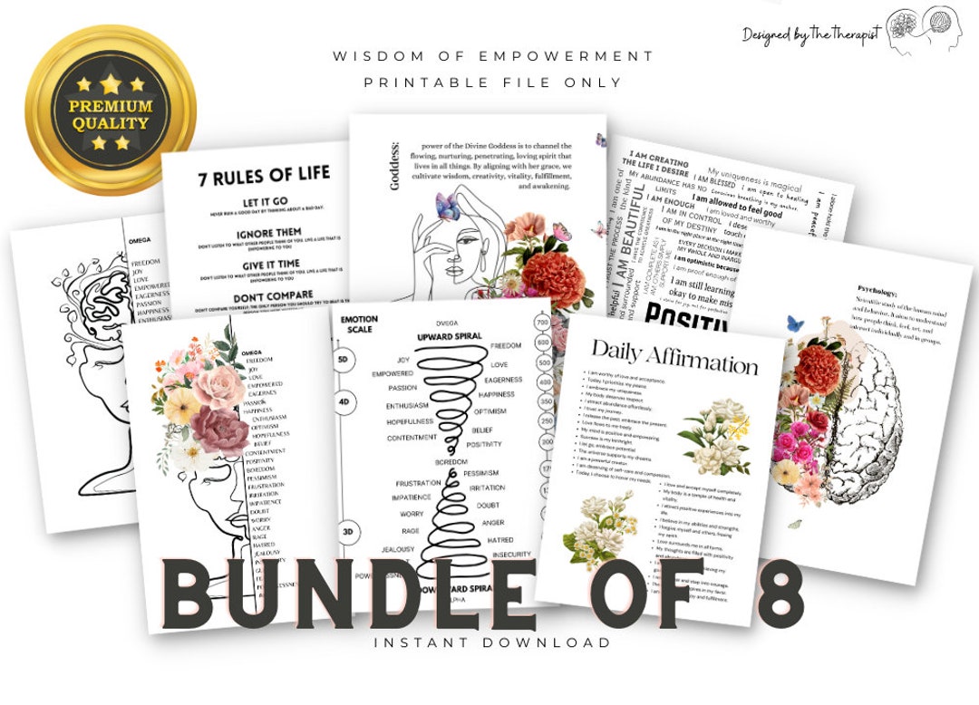 Emotional Vibration Chart Self-love Affirmation Printable Mindful ...