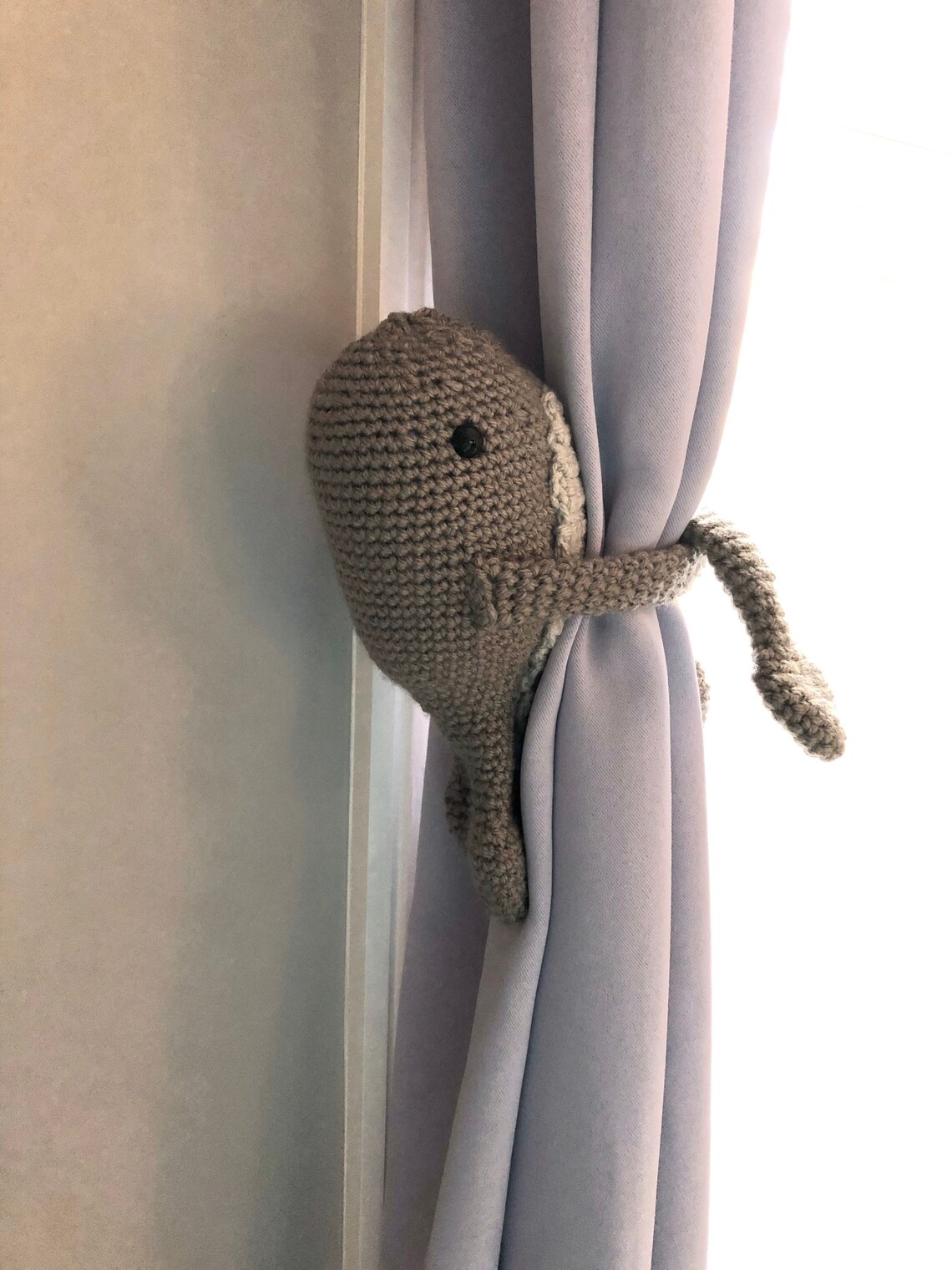 Whale Whale Curtain Tie Backs Crochet Whale Tiebacks - Etsy