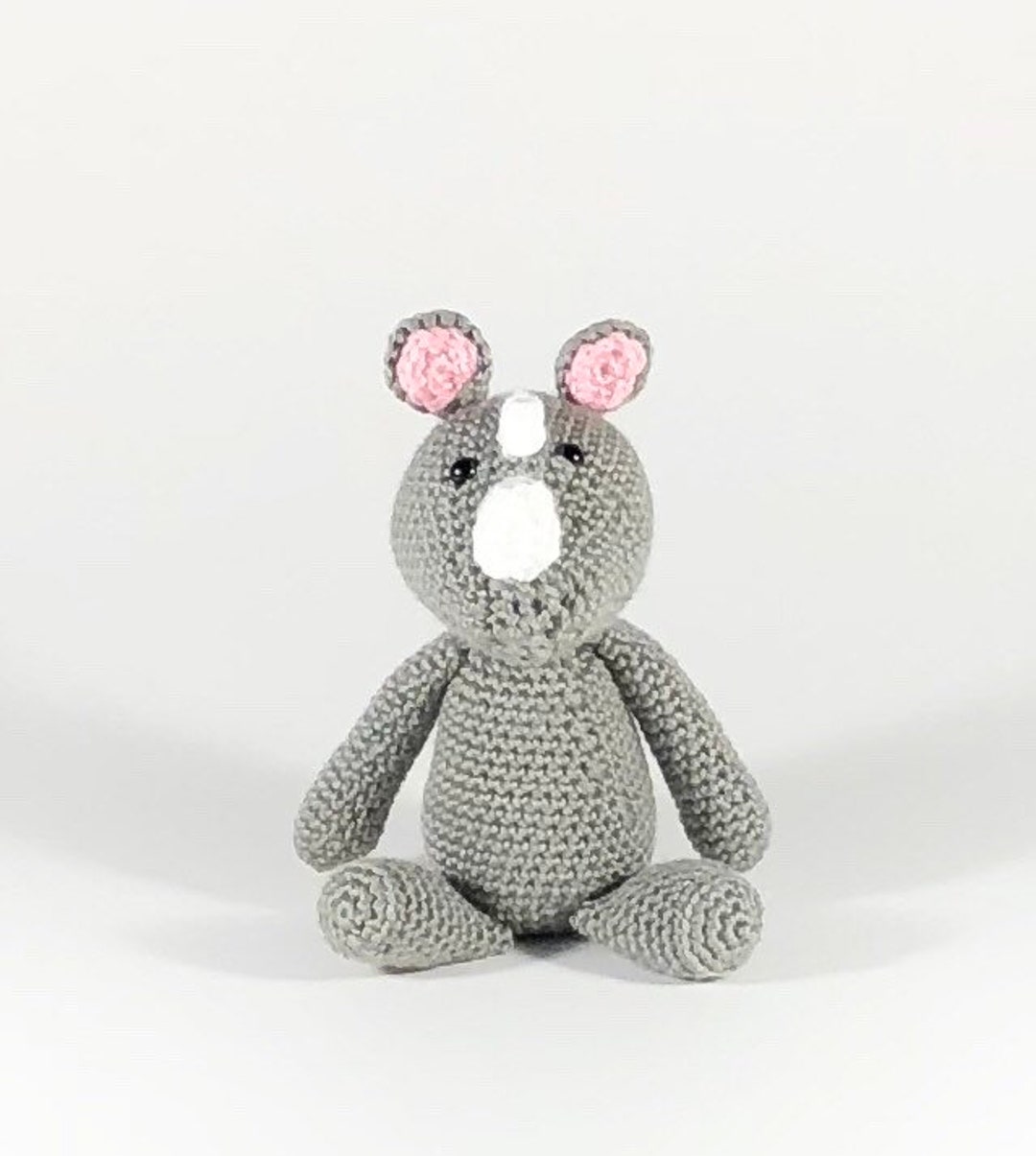 Crochet Rhino, Rhino Amigurumi, Stuffed Rhinoceros, Plush Rhino, Rhino ...