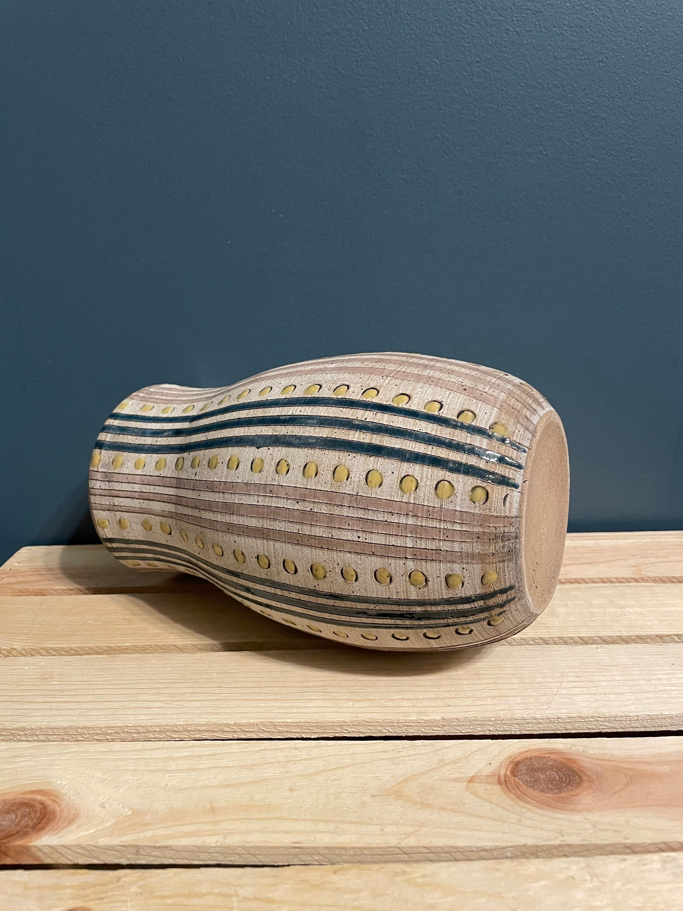 Striped Pottery Vase Ceramic Vase | Etsy