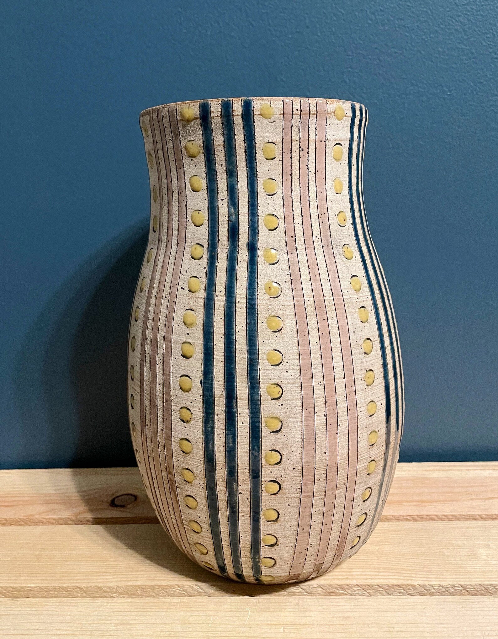 Striped Pottery Vase Ceramic Vase | Etsy