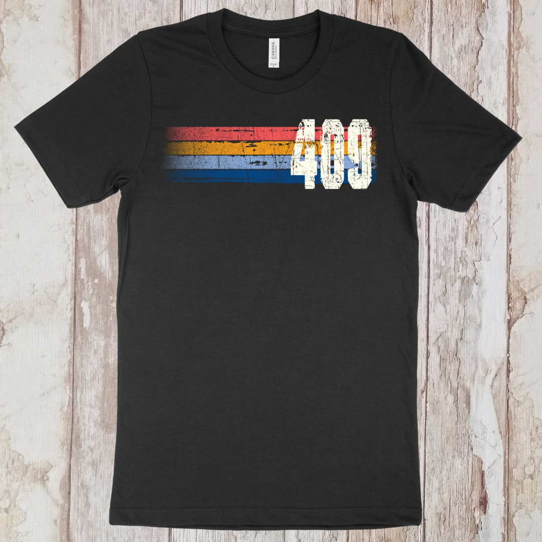 Vintage Vintage Grunge Style 409 Area Code T-shirt Galveston, Texas T ...
