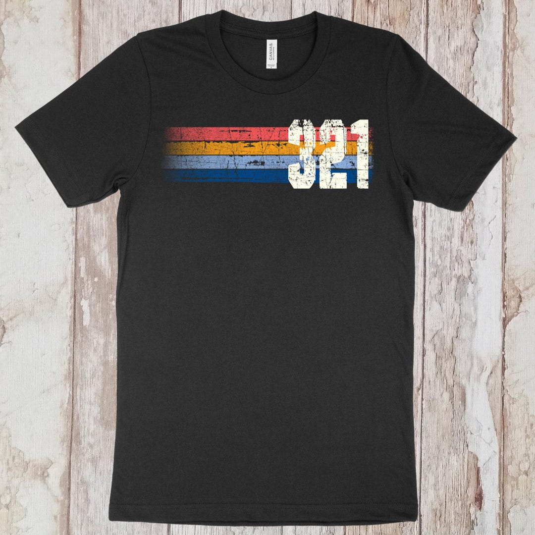 On Sale Now! 321 Area Code Tshirt | Orlando, Florida Tee Shirt | Retro ...