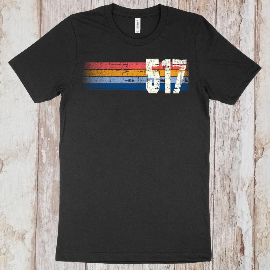 517 Area Code Tshirt Lansing, Michigan Tee Shirt Retro Lansing Vintage ...