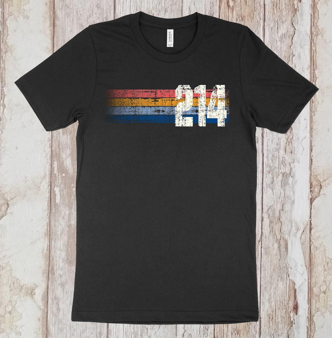 On Sale Now! 214 Area Code Tshirt | Dallas, Texas Tee Shirt | Retro ...
