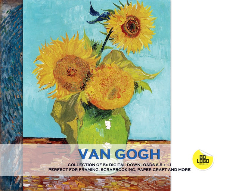 VAN GOGH Digital Download Vincent Van Gogh Printable Famous | Etsy