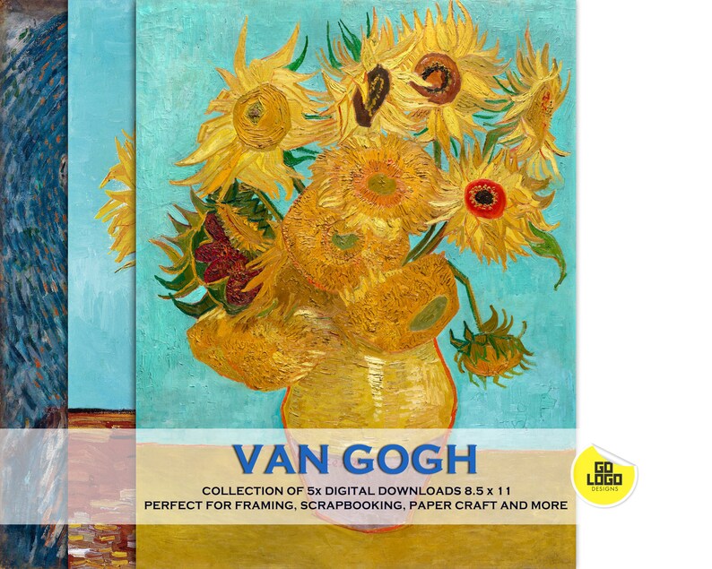 VAN GOGH Digital Download Vincent Van Gogh Printable Famous | Etsy